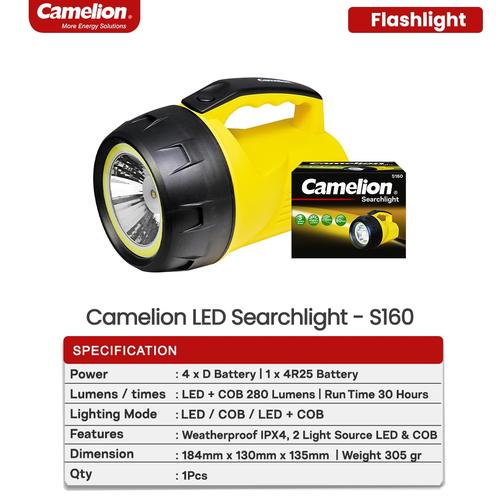 Jual SENTER CAMELION SENTER LED S160 - SENTER BATERAI LR20 SIZE D ...
