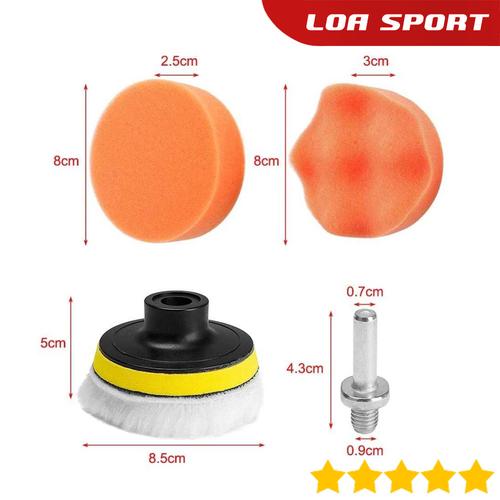 Jual Busa Spon Pad Mesin Poles Mobil Wool Polishing Wheel 3 Inch 4 PCS ...
