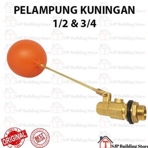 Jual Pelampung Tangki Air 1/2 Inci Kuningan L 3/4 Inci Floating Valve ...