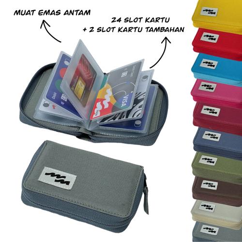 Jual Dompet Kartu Resleting Card Holder Mika Tempat ATM Emas Antam 24 ...