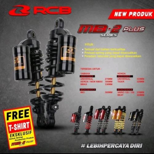 Jual Shock Shockbracker Rcb Mb2+ Mb2 plus 330MM Black Edition Pnp All ...