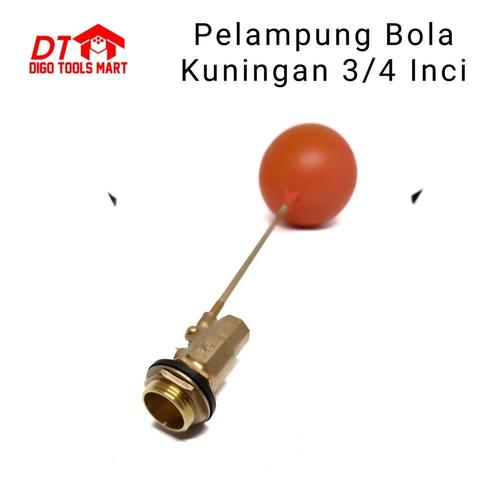 Jual Pelampung Tangki Air 3/4 Inci Kuningan Floating Balve Otomatis ...