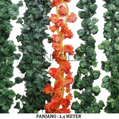 Jual Daun Rambat Artificial Besar Dekorasi Dinding Anggur Maple Daun ...