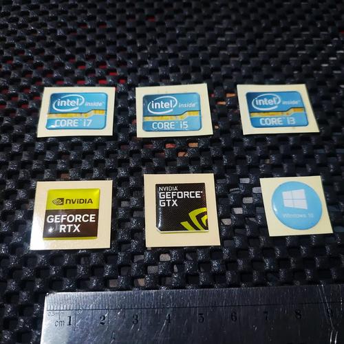 Promo Sticker Timbul Resin Intel Geforce Laptop Stiker Lentur logo 3D ...