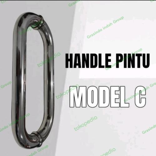 Jual Handle Pintu Stainless Pull Handle Bentuk C Pipa Bulat 32x350 ...