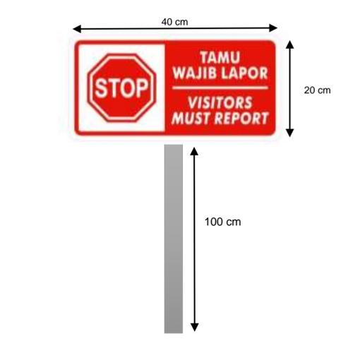 Jual diambil rambu stop tulisan 1 muka - Kota Surabaya - Piramida ...