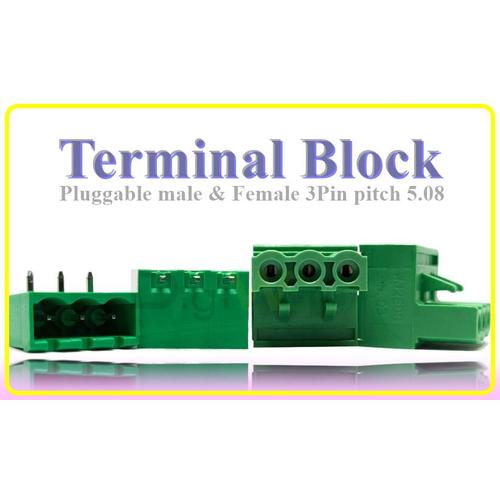 Jual Terminal Block Pluggable 2 / 3 Pin Male & Female pitch 5.08mm 2EDG ...