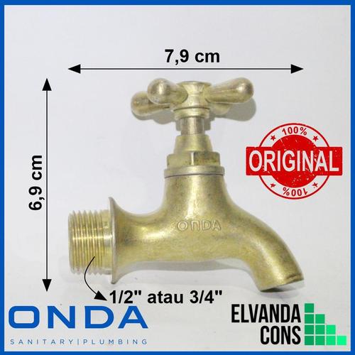 Jual Kran Dinding Tembok Kamar Mandi/Kran Dapur/Kran Taman Onda Bk 1/2 ...