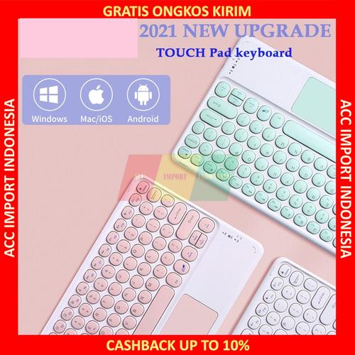 Jual Keyboard Bluetooth Touchpad Tablet Ipad Android IOS Windows Pink ...