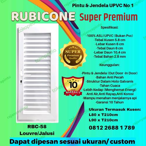 Jual Pintu UPVC Super Premium-Rubicone-RBC 58 Louvre-Putih - L80 x ...
