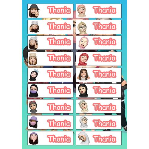 Jual Stiker Custom Nama, Stiker Custom Karakter, Stiker Kartun, Stiker ...