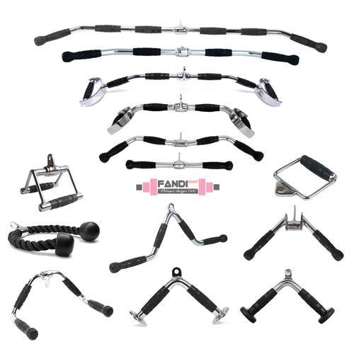 Jual Handle Gym Lat Pull Down Bar - Curl W Bar - D Handle Tricep Bicep ...