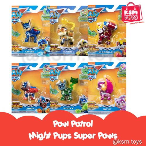 Jual Paw Patrol Mighty Pups Super Paws Original Figure set - rubble ...