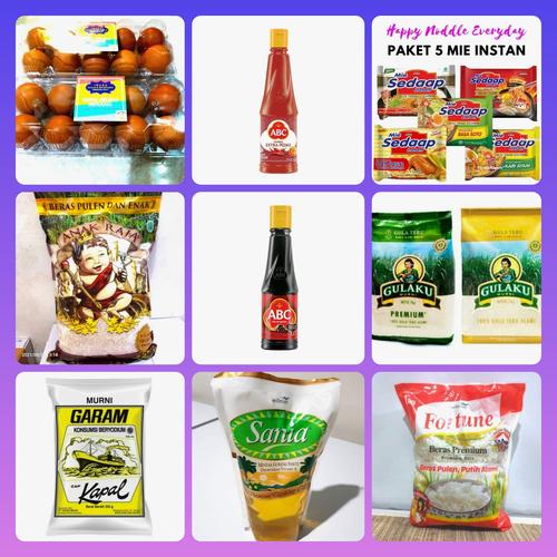 Jual Belanja Bulanan Sembako: Beras, Gula, Minyak, Telur, Garam, Kecap ...