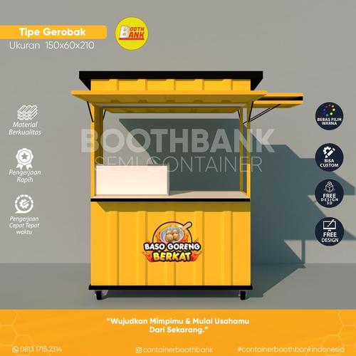 Jual Booth Container Tipe Gerobak Ukuran 150 x 60 Untuk Jualan Bakso ...