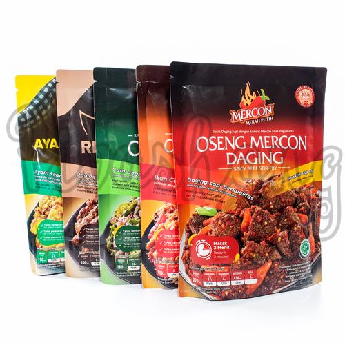 Jual Oseng Mercon Merah Putih Daging Cakalang Cumi Rendang Ayam Betutu ...