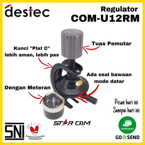 Jual Regulator Gas Destec COM-U12RM Tekanan Rendah dengan Indikator ...