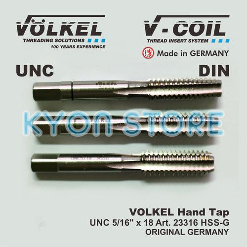 Jual VOLKEL HAND TAPS 5/16" x 18 UNC Art. 23316 DIN HSS-G ORIGINAL ...