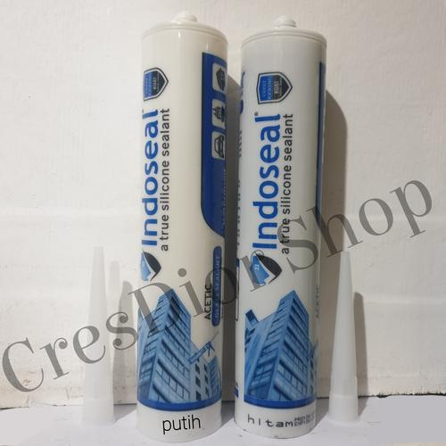 Jual sealant kaca silicone acid INDOSEAL bening putih hitam 300gr ...