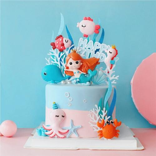 Jual CCM09 Cake Topper Memaid Sea World Animal Binatang Laut Duyung Kue ...