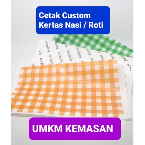 Jual Cetak custom warna kertas roti, grease proof, anti minyak - 25 x ...