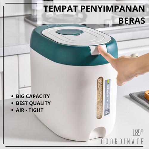 Jual TEMPAT BERAS WADAH RICE CONTAINER DISPENSER STORAGE BOX 5KG GIFT ...