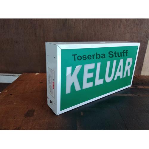 Jual LAMPU EMERGENCY EXIT KELUAR BISA CUSTOM BOX KOTAK 1 SATU SISI ...