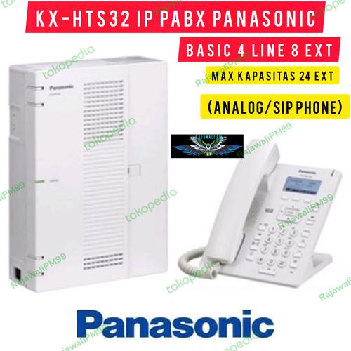 Jual KX-HTS32 Ip Pabx Panasonic Basic plus Sip phone 4 line 8 Ext+UT123 ...
