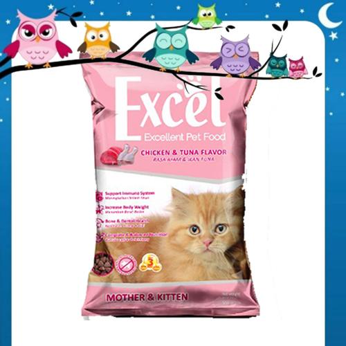 Jual EXCEL MOTHER & KITTEN rasa CHICKEN TUNA SEGITIGA makanan kucing ...