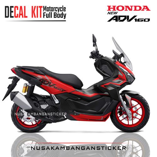 Jual Striping motor ADV 160 Hitam Merah Modifikasi Sticker Full Body ...