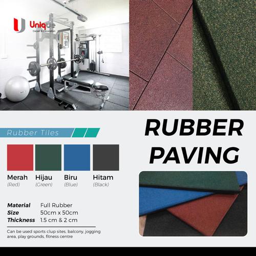 Jual Rubber Panel / Tile Tebal 1.5cm / Alas Tempat Olahraga / Gym Mat ...