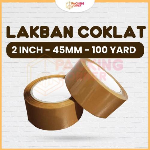 Jual Lakban Coklat 2 Inch 100 Yard 45mm 48mm 2" 100Y Tape Plakban ...