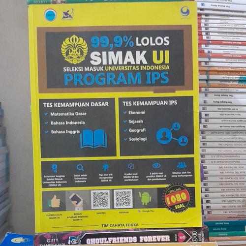 Jual buku 99,9% lolos simak UI program IPS - Kota Depok - toko buku ...