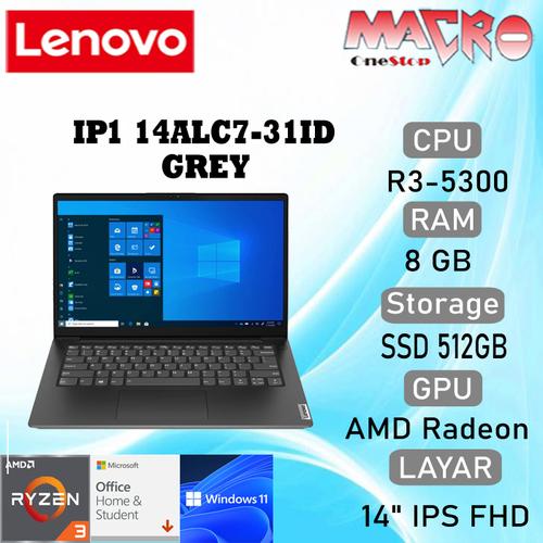 Promo LENOVO IP1 14ALC7-31ID R3-5300 8GB 512SSD 14"IPS W11+OHS-Grey Cicil 0% 3x - Jakarta Pusat ...