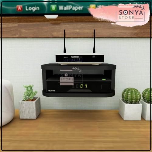 Promo Rak Gantung Tempat Remote Modem Wifi Meja Screen Top Shelf ...