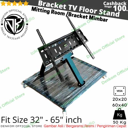 Promo bracket Breket Braket tv Floor,Meeting Room Roda 32-65 inch ...