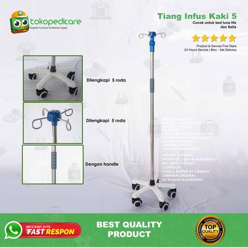 Jual Tiang Infus Kaki 5 Adjustable With Roda Merk Luna Life TI54 - Kota ...