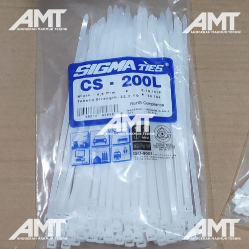 Jual Kabel Ties / Kabel Tis / Cable Tie CS 200 L PUTIH 20 cm SIGMA CS200L - Putih - Jakarta ...