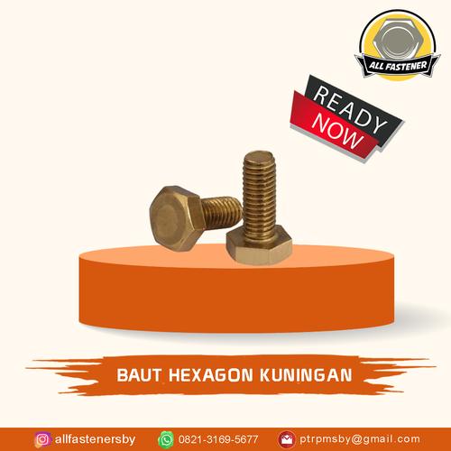 Jual BAUT HEXAGON KUNINGAN (BRASS) M10 X 50MM X P1.50 - Kota Surabaya ...