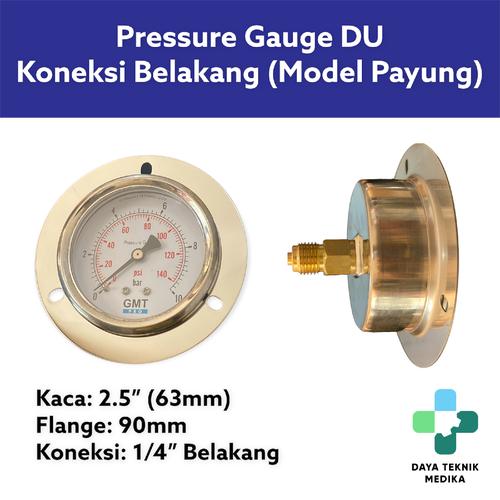 Jual GMT Pressure Gauge 63mm DU - Manometer Ukur Tekanan 2.5" Stainless ...