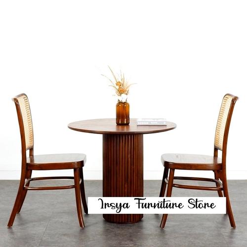 Jual Kursi Cafe Kayu Jati - Kursi Rotan - Kursi Jati - Meja Cafe Bundar - satu kursi - Kab ...