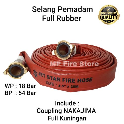 Jual FIRE HOSE RUBBER NAKAJIMA 1.5 x 20 M SELANG PEMADAM JETSTAR JET STAR - Jakarta Barat - MP ...