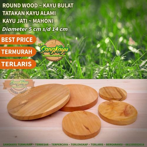 Jual Teak wooden Coaster 10 Cm tatakan gelas kopi cangkir mug kayu jati ...