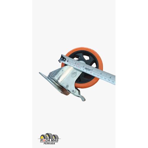 Jual RODA HH NYLON MERAH + REM 5 INCH HIDUP PER 1 PCS RODA TROLLY ...