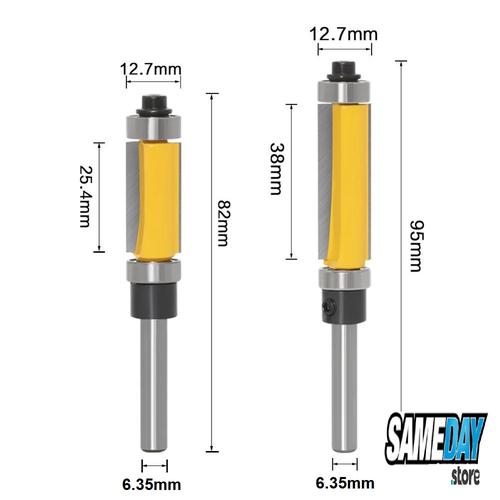 Jual Mata Profil Flush Trimmer Router Bits Double Bearing 6mm X 12mm ...