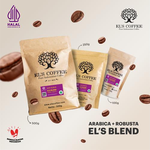 Promo Kopi Robusta Arabika El's Coffee Blend Beans Espresso Biji Bubuk ...