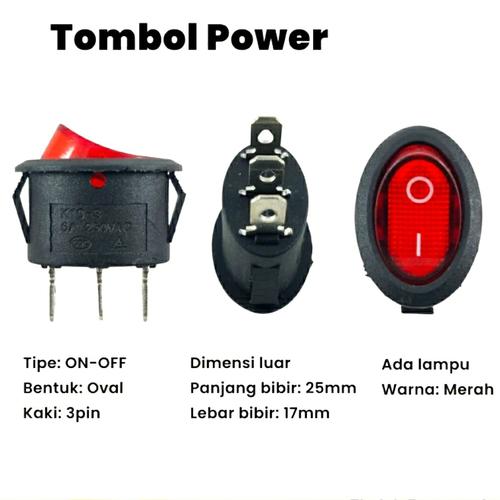 Jual Saklar 3 Pin On Off Tombol Lampu Oval - Jakarta Barat - Niko ...