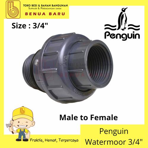 Jual Watermoor Penguin Drat Luar Dalam 3/4 x 3/4 / Watermur 3/4 Penguin ...