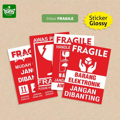 Jual Sticker Fragile/ Sticker Awas Pecah/ Sticker Awas Barang Mudah ...