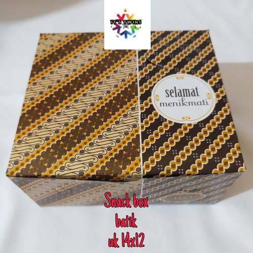 Jual dus Snack box motif batik uk 14x12 kualitas baik tidak perlu ...